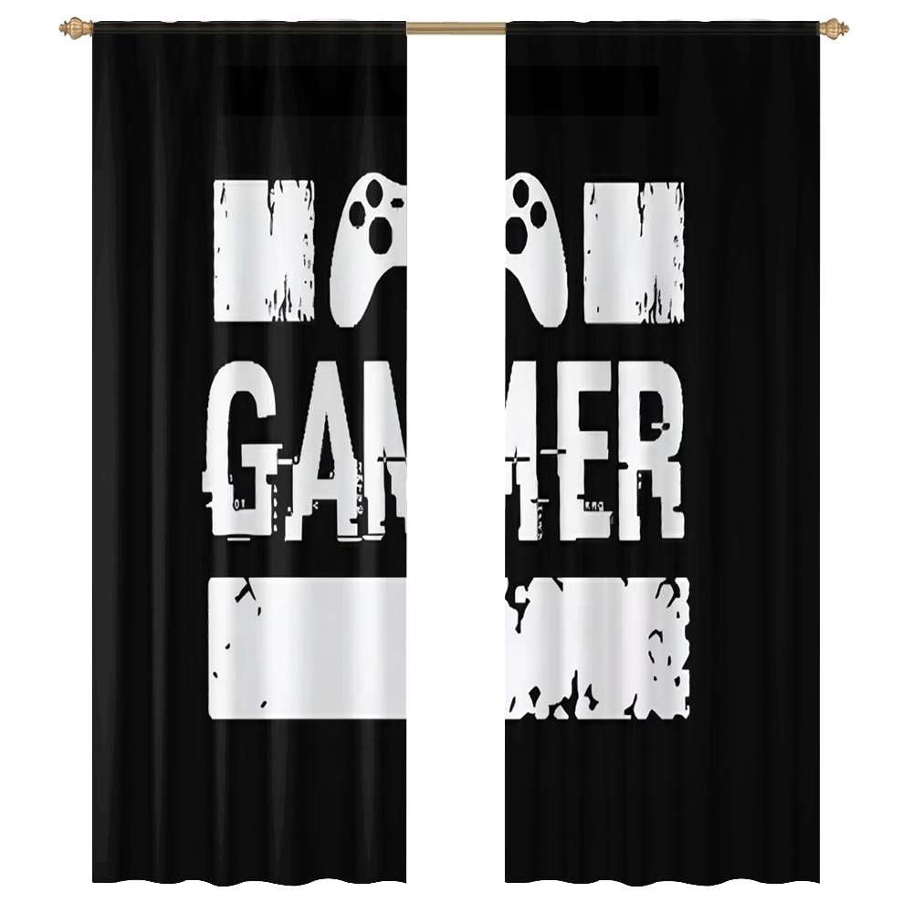 Control Game Tulle Curtains For Living Room Chiffon Sheer Voile Kitchen ...