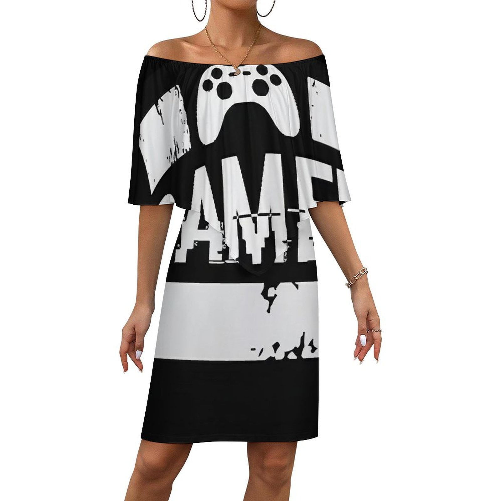 Control Game Women's Off The Shoulder Ruffles Summer Wedding Guest ...
