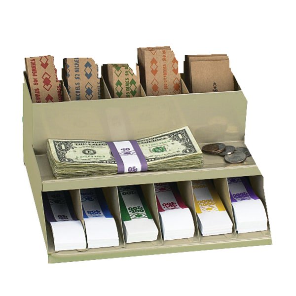 Control Group 2-Tier Metal Coin Wrap And Bill Strap Racks, Beige ...