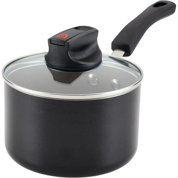 Control Nonstick Sauce Pan/Saucepan with Lid, 2 Quart, Black - Walmart.com