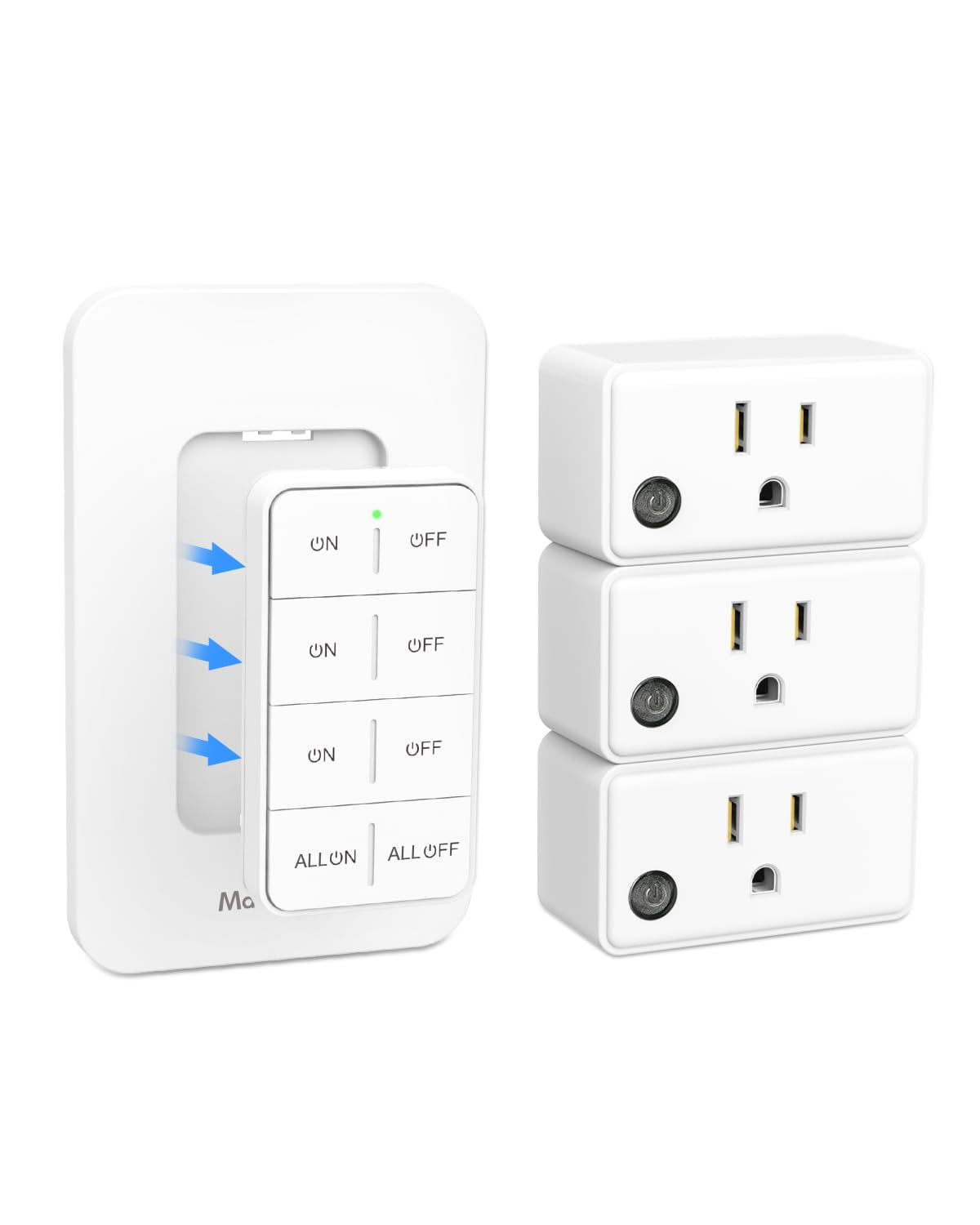 Control Outlet, Wireless Wall Mounted Light Switch Kit, FCC & ETL ...