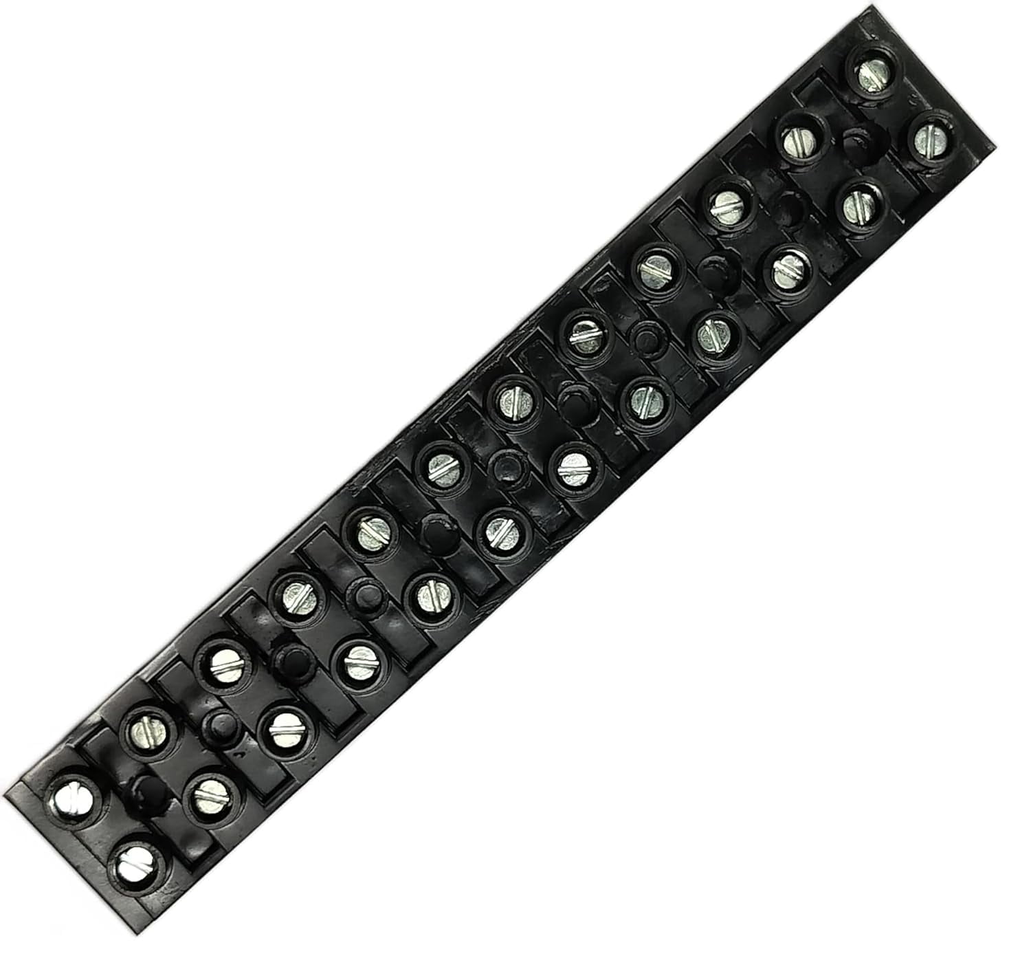 Control Panel 30A 12 Way Bakelite Connector Strip Double Row Barrier Black Terminal 3 - Walmart.com