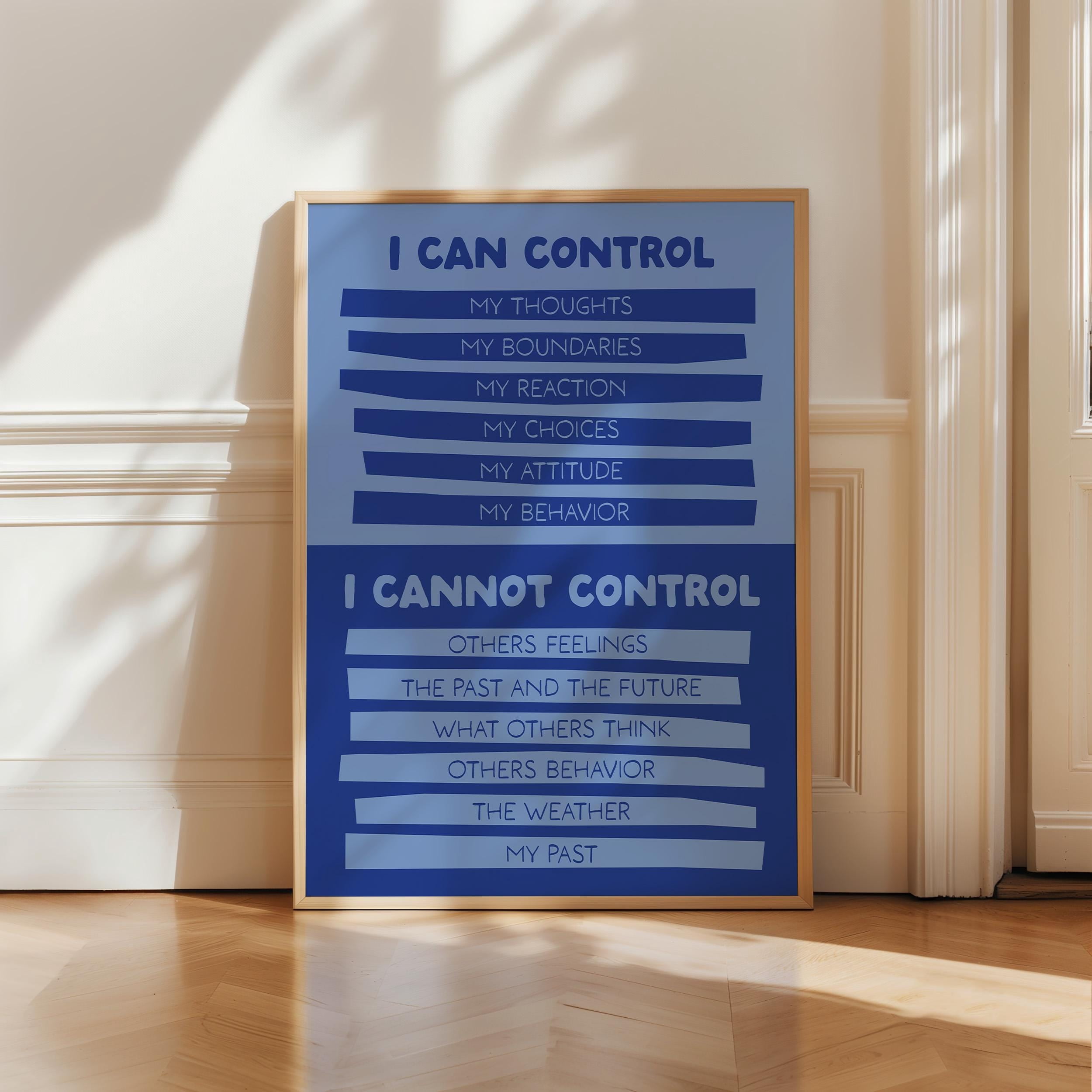 Control Poster Therapy Office Decor Calm Corner Art Home Decor Office ...