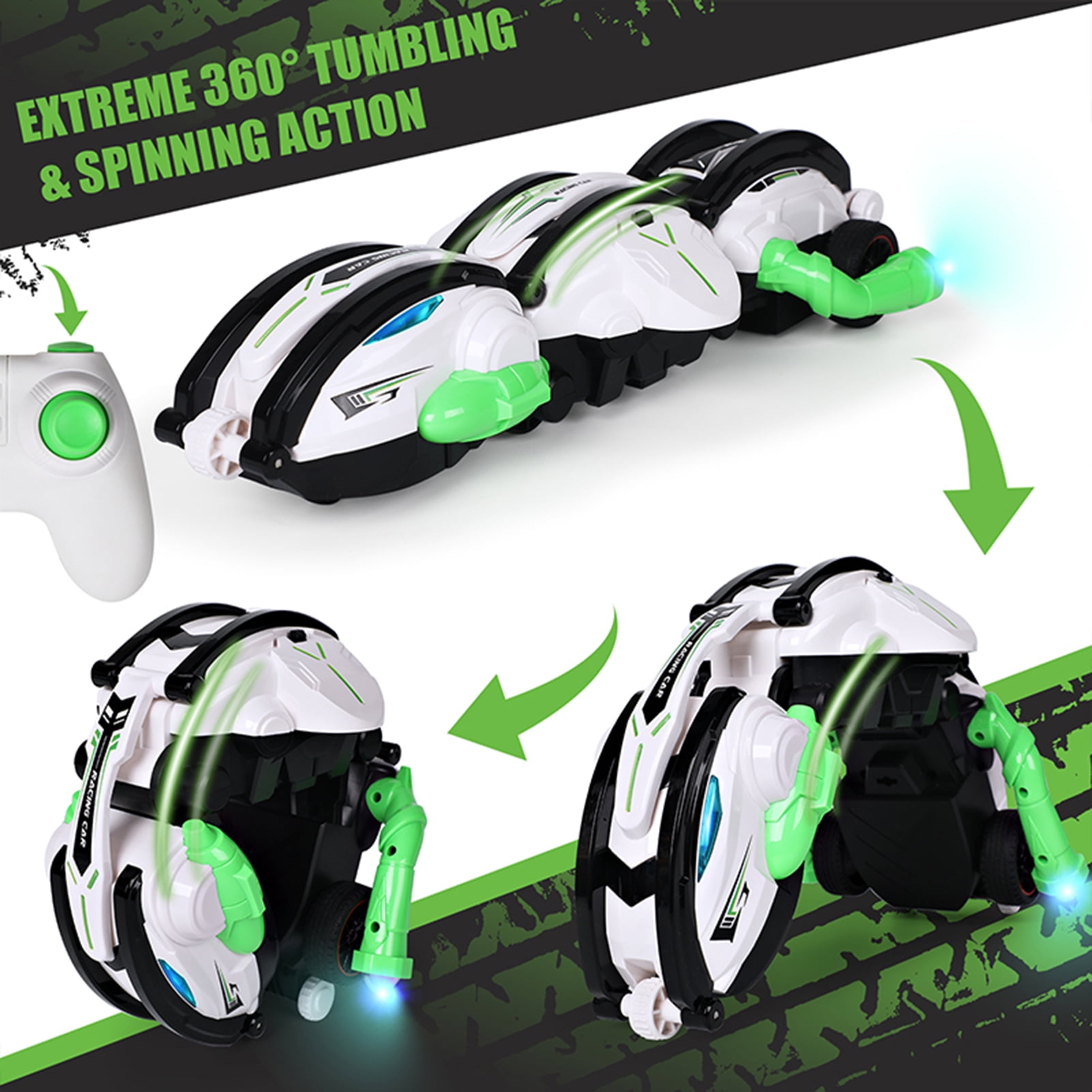 Control Remote Control Car, 2.4GHz Remote Control Rolling Stun Car With ...