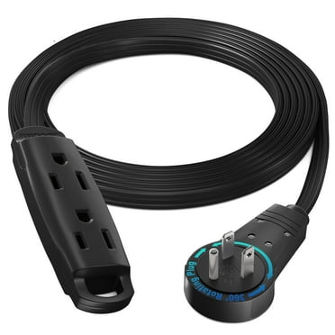 VitaShop Cable 6 Ft 360° Rotating Flat Plug Extension Cord/Wire, 16 AWG ...