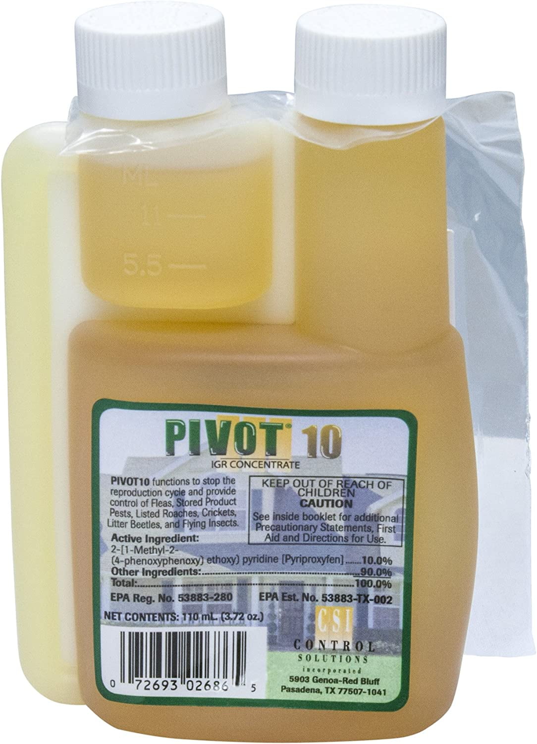 Control Solutions Pivot 10 IGR Insect Growth Regulator Concentrate 3.72oz 110ml - Walmart.com