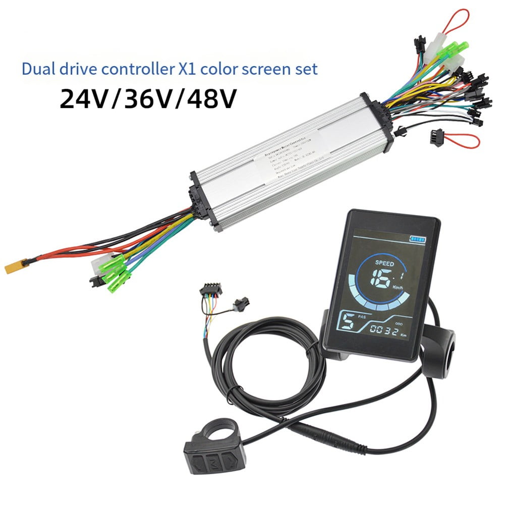 Control Two Motors Dual Drive Controller for 2448V 350W Electric Bike ...