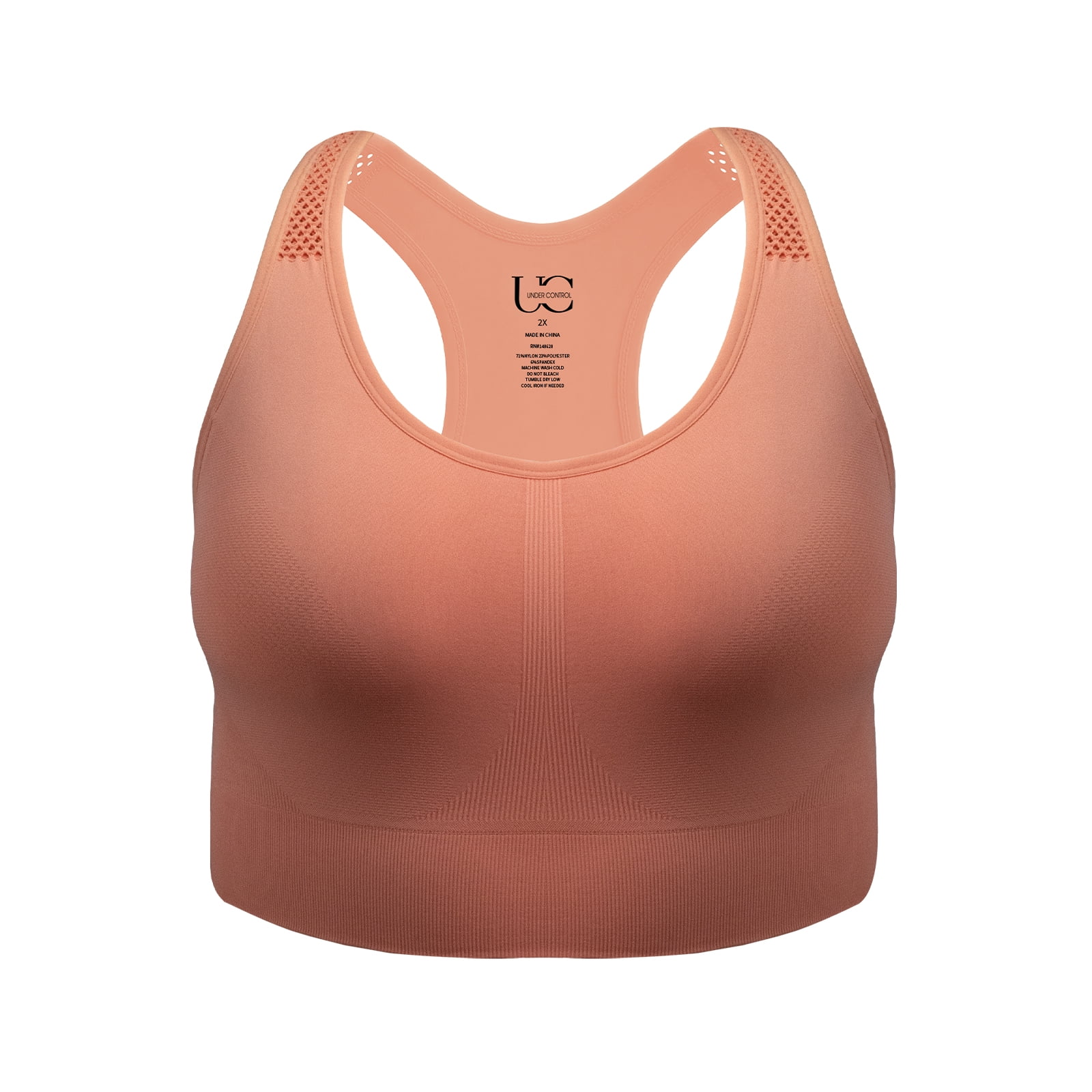 Under Control Women's Plus Size Sports Bra High Support Seamless ...