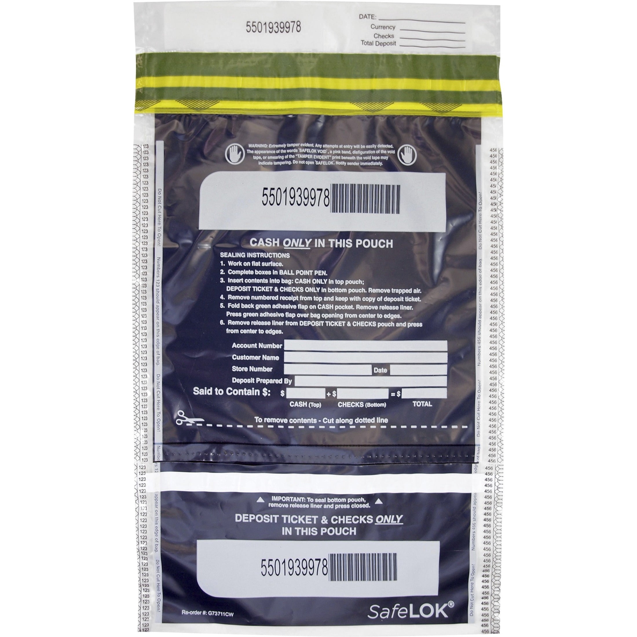 ControlTek SafeLOK VT Bank Money Cash Security Proof, Tamper-Evident ...