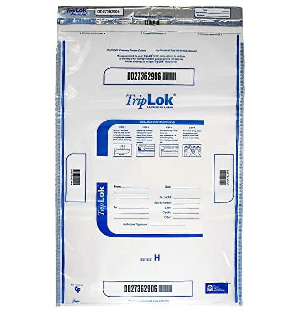 ControlTek TripLOK Tamper-Evident Deposit Bags for Cash Handling ...