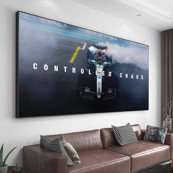 Controlled Chaos Lewis Hamilton Formula 1 Canvas Print Motivational F1 ...