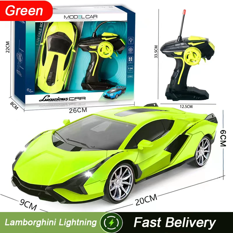 Controlled Racing Car 24 Car Model Super Racing Ornaments 4-Way Remote ...