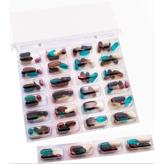 Pill Thing Cold Seal Medication Blister Pack Card, Perforated Single ...
