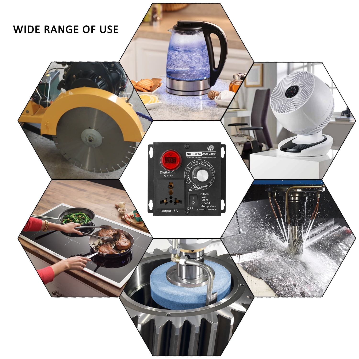 Controller 4000W Compact Variable Voltage Controller Portable Speed ...