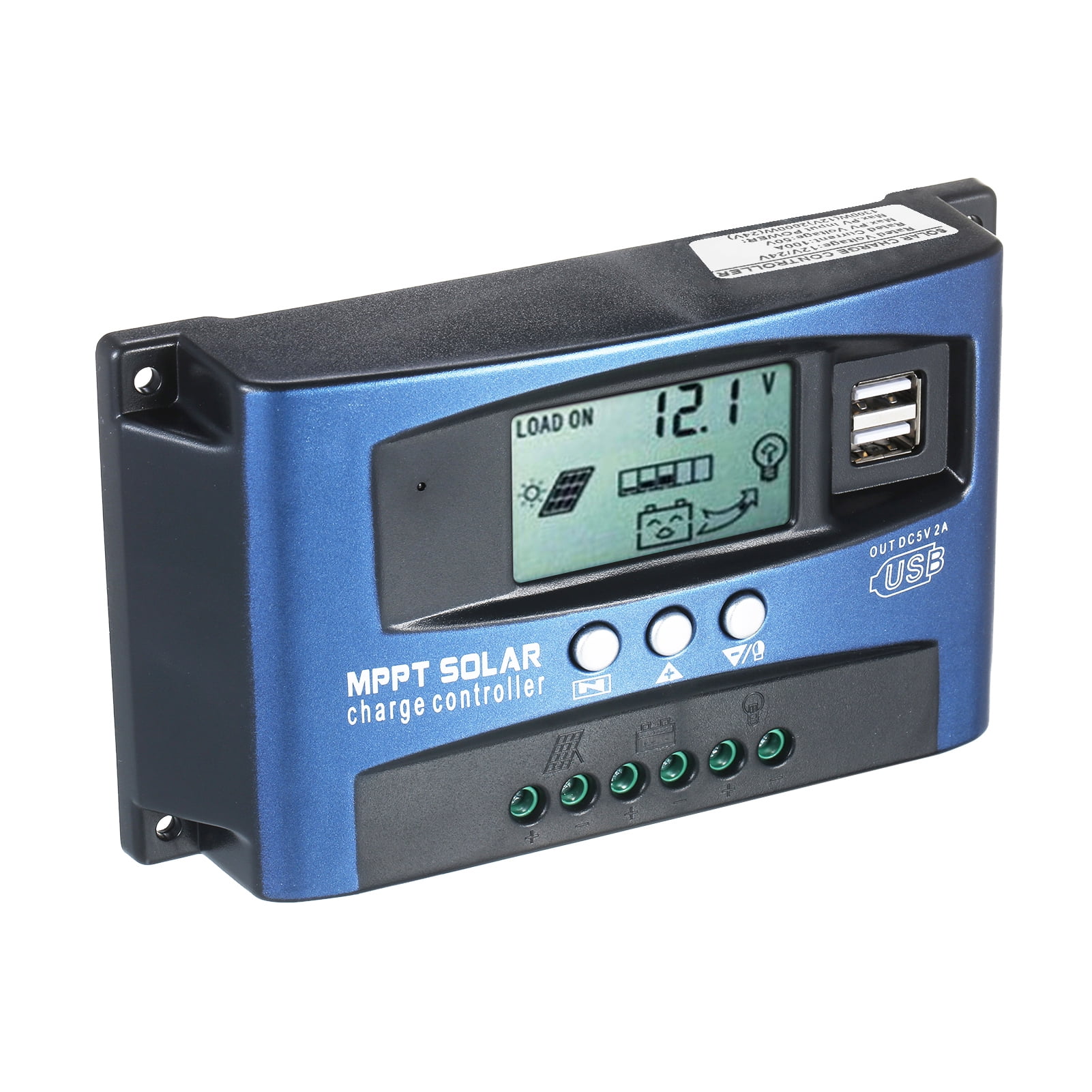 Controller, 5v/2a Dual Solar Dual Lcd Screen Screen 5v/2a Solar Lcd ...