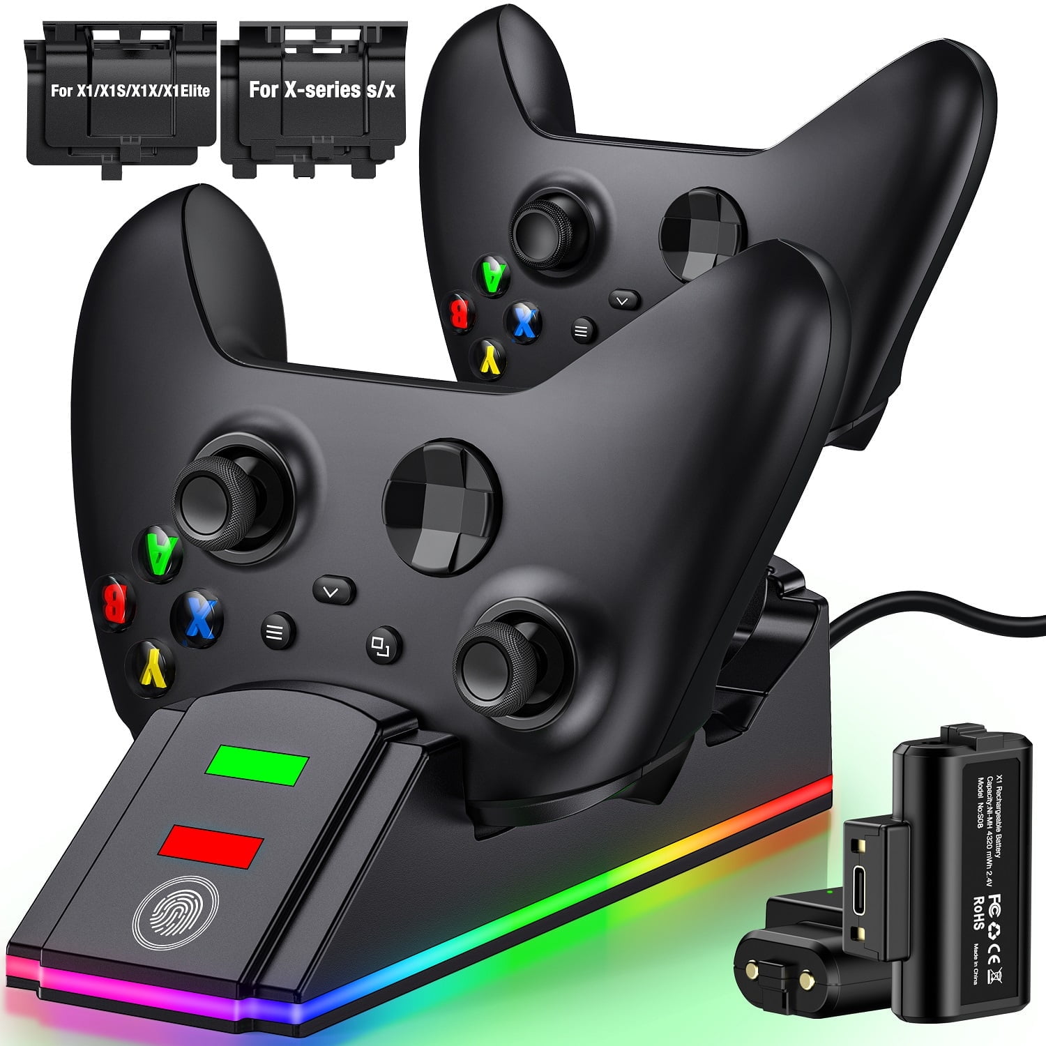 Controller Charger for Xbox One, Xbox Controller Charging Station with ...