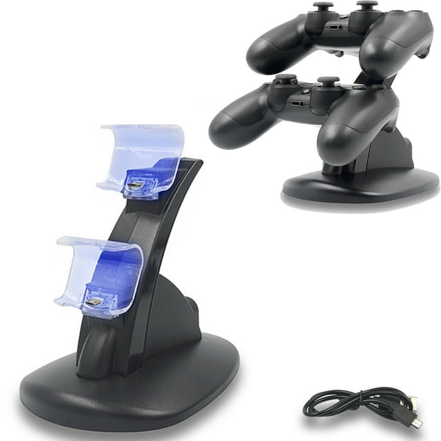 Controller Charging Dock Stand for PS4, USB Dual Charger Station ...