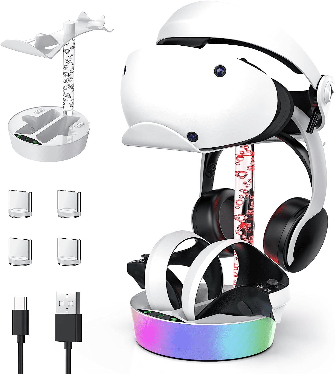Controller Charging Station for PSVR2 with RGB Light, PSVR 2 Charging ...