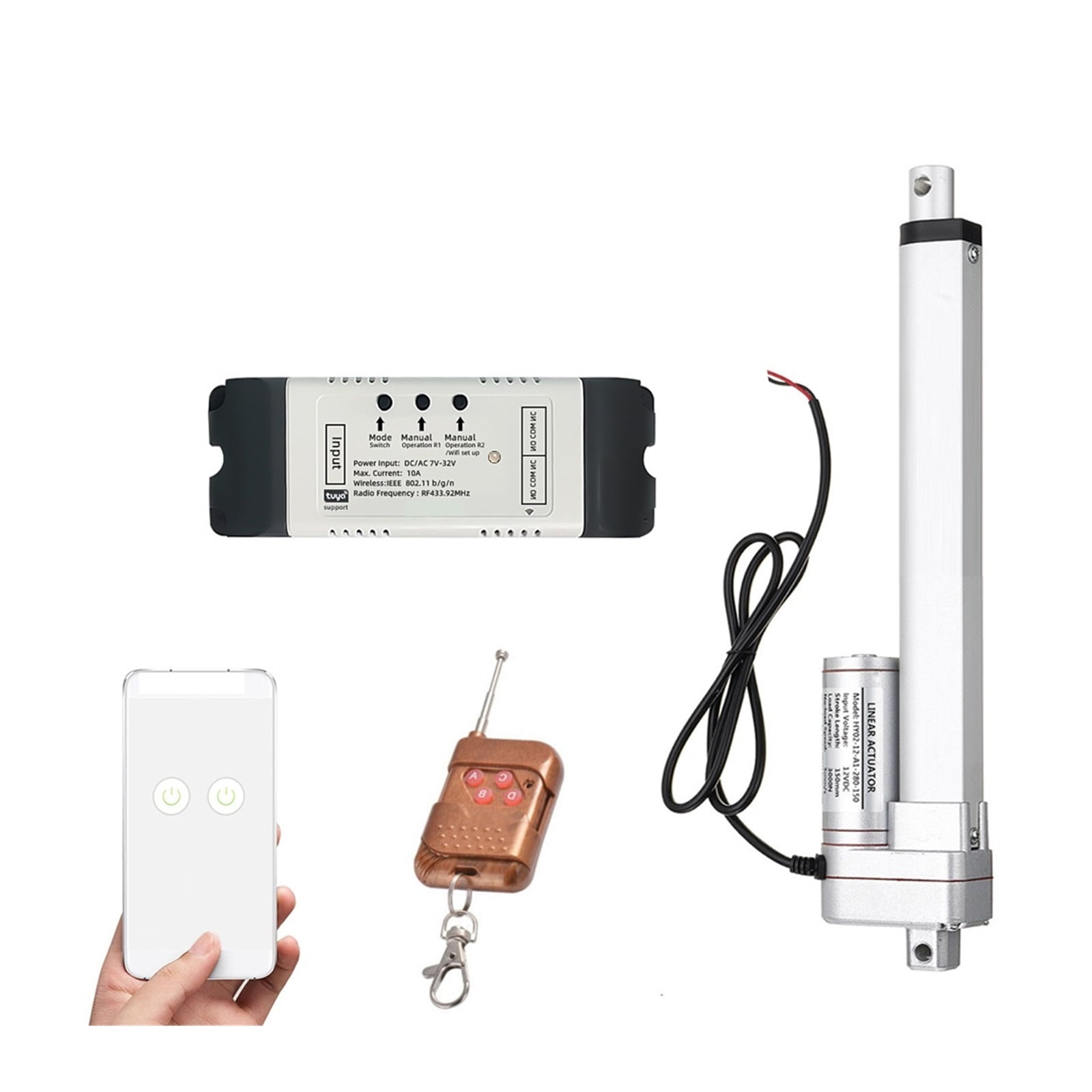 Controller DC 12V/24V 1500N Linear Actuator, 12V DC Electric Drive ...