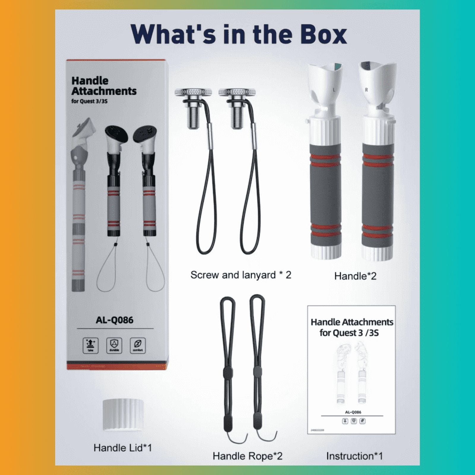 Controller Extensions Gorilla Tag Long Arms For Meta Quest 3/3S, 3-in-1 ...