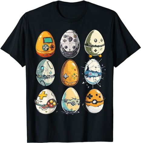 Controller Game Eggs Easter Egg Hunting Spring Gaming Gamer T-Shirt ...