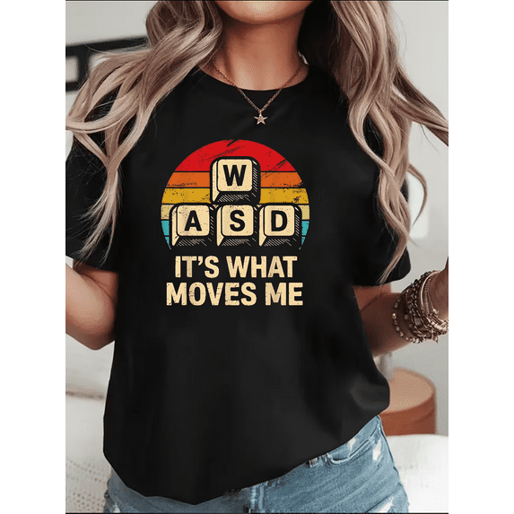 Controller Keys Moves Me Funny Retro Pc Gamer Humor Graphic Unisex T ...