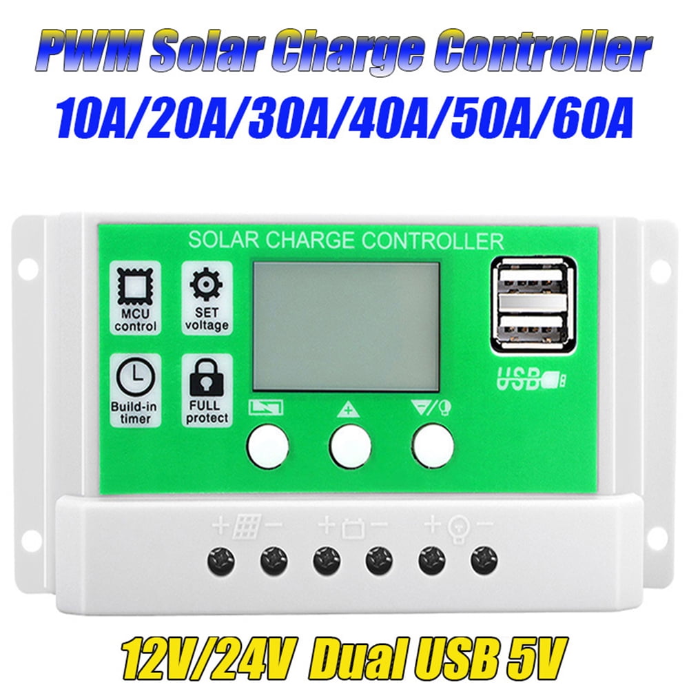 Controller,Pwm Lcd Display Auto Pwm 50a Solar Usb 5v Output Dual Usb ...