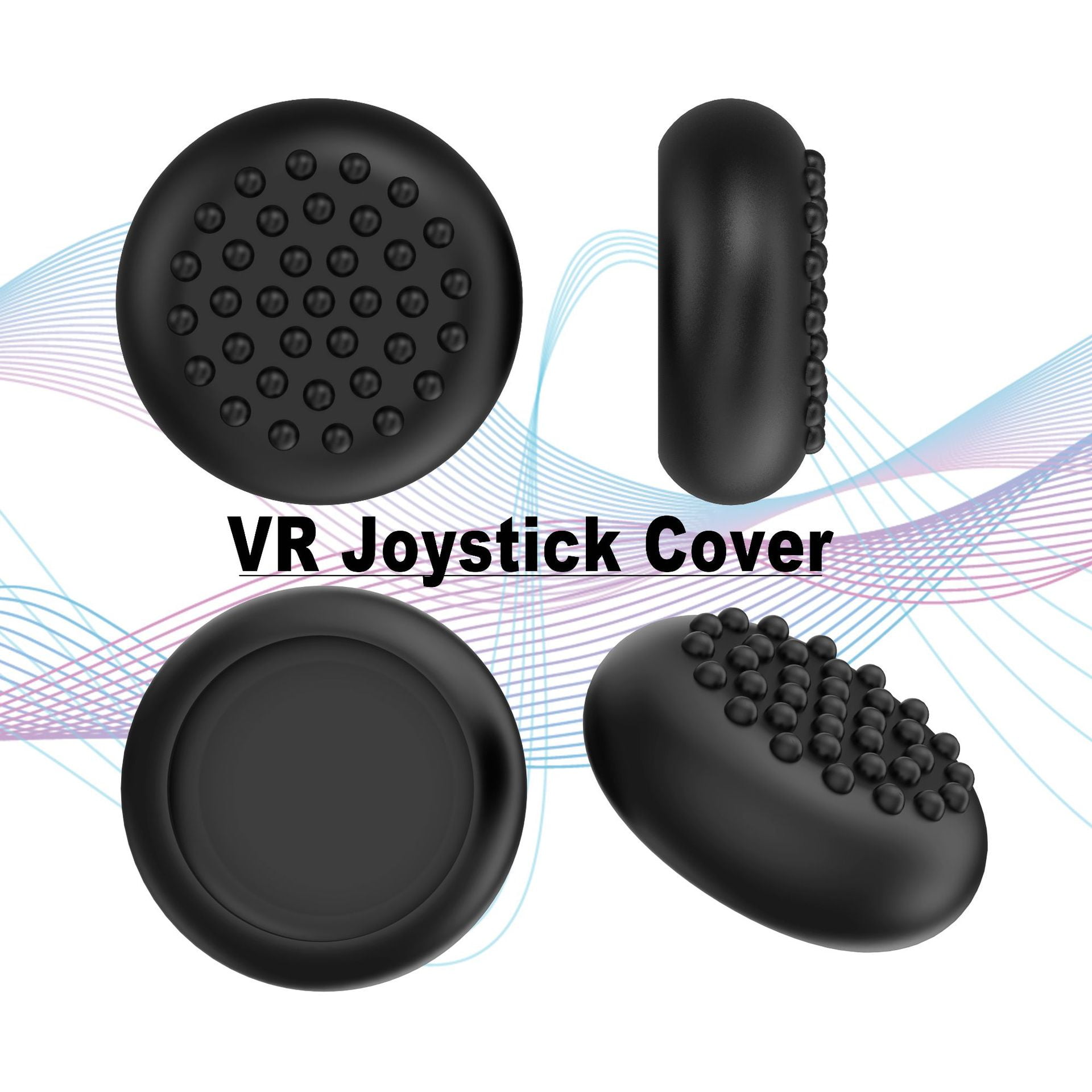 Controller Rocker Caps Silicone Thumbstick Caps for Meta Quest 3(Black ...