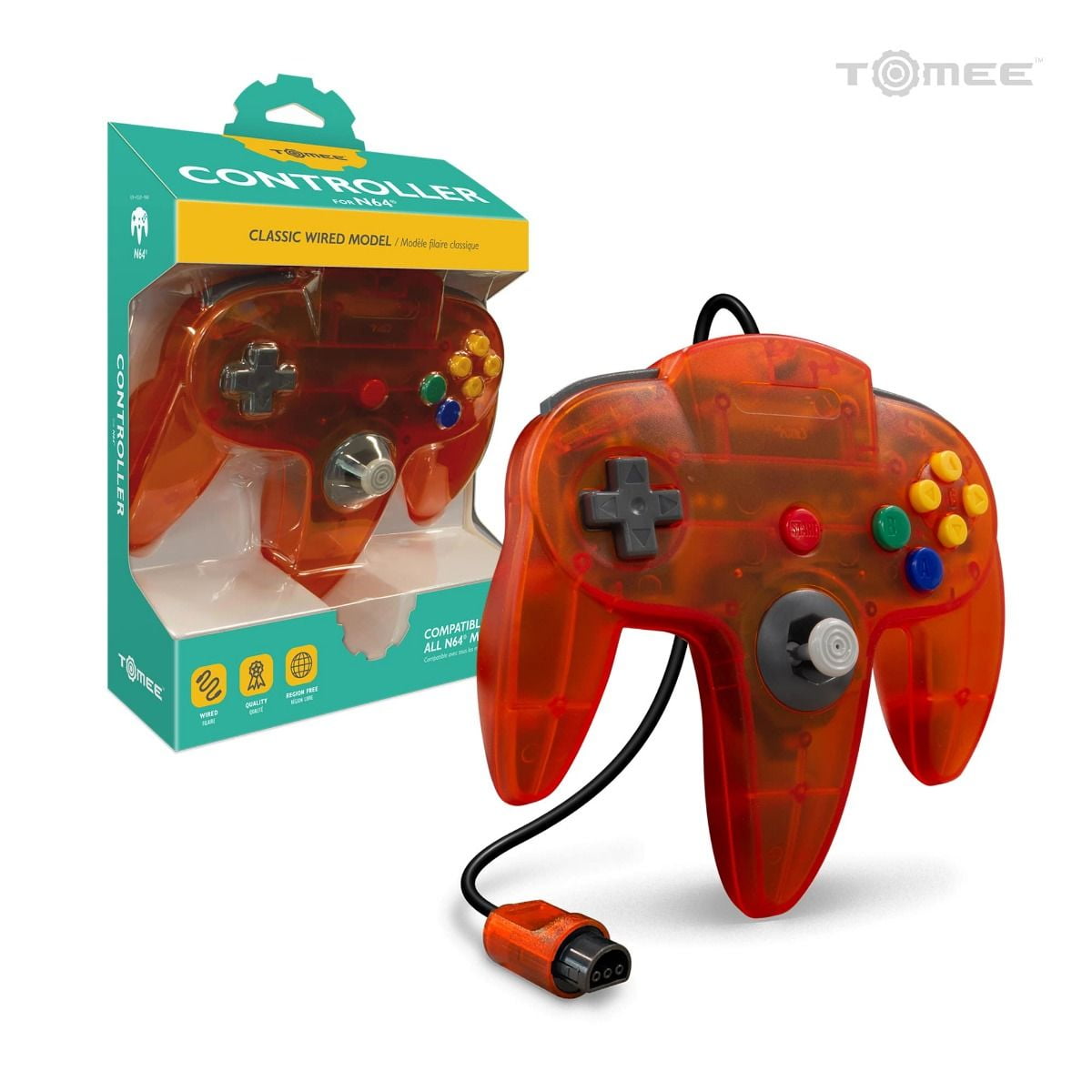 Controller for N64® (Fire) - Tomee - Walmart.com