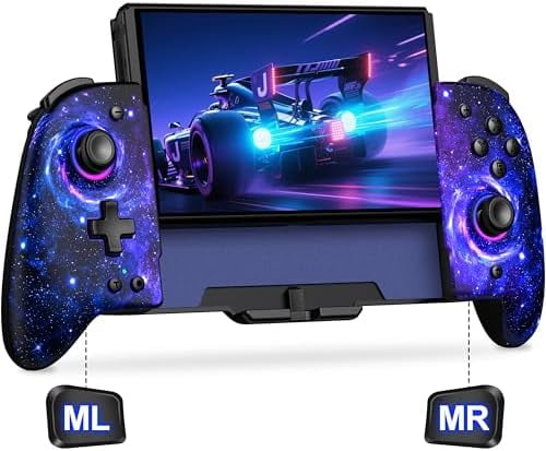 Controllers, Hall Effect Joystick Joypad forSwitch/OLED, Full-Size ...