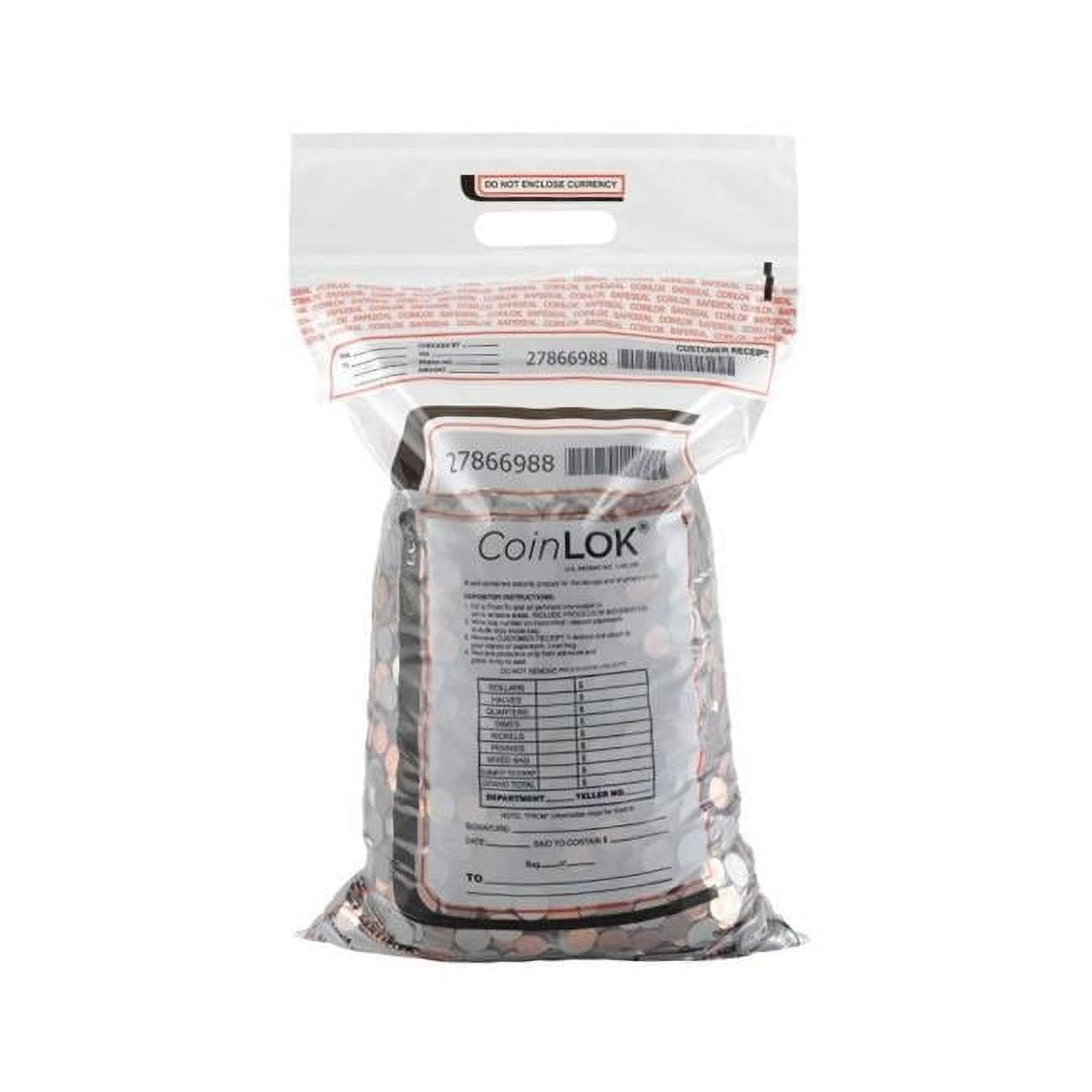 Controltek 585099 10 x 19 in. Coinlok Security Bag, Clear - 250 Count ...