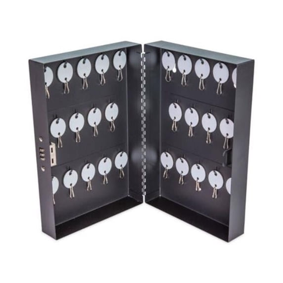 Controltek 500127 Combination Lockable Key Cabinet, 28-key, Black, 7.75 ...