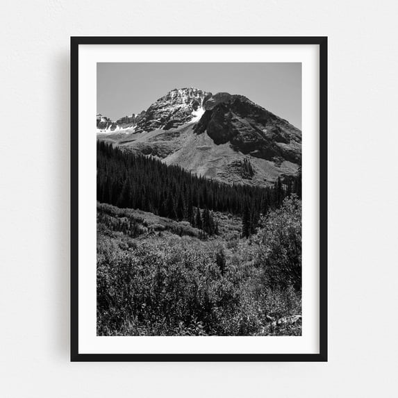 Conundrum Creek Mountain in Black-and-White - Aspen Colorado ...