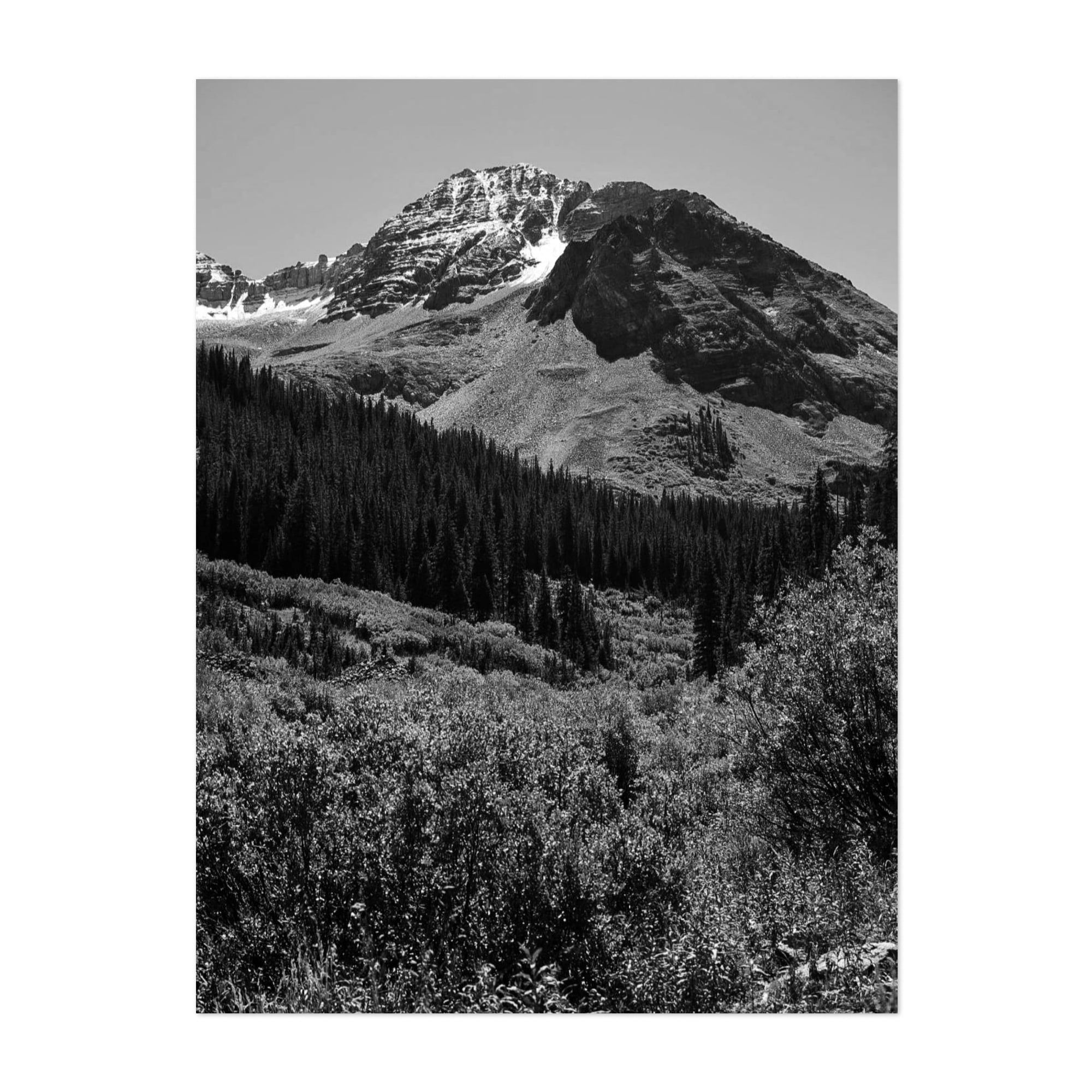 Conundrum Creek Mountain in Black-and-White - Aspen Colorado ...