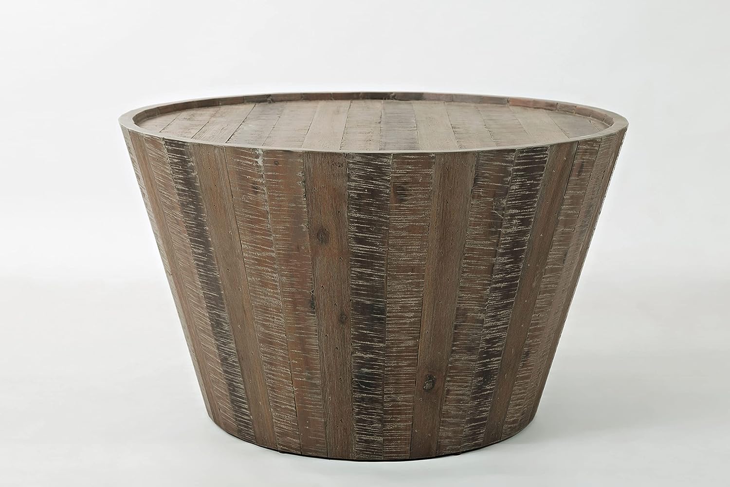 Conundrum Round Coffee Table, 32" W X 32" D X 19" H, Grey Wash Finish, (Set of 1) - Walmart.com