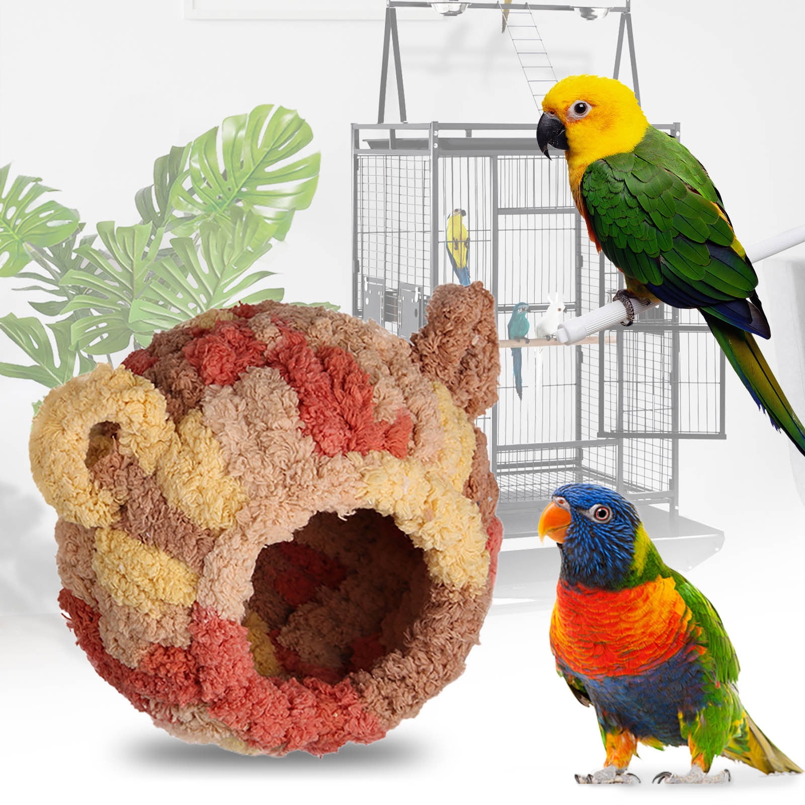 Conure House Bird Bed, Small Pet Cage, Sturdy Wood Construction ...