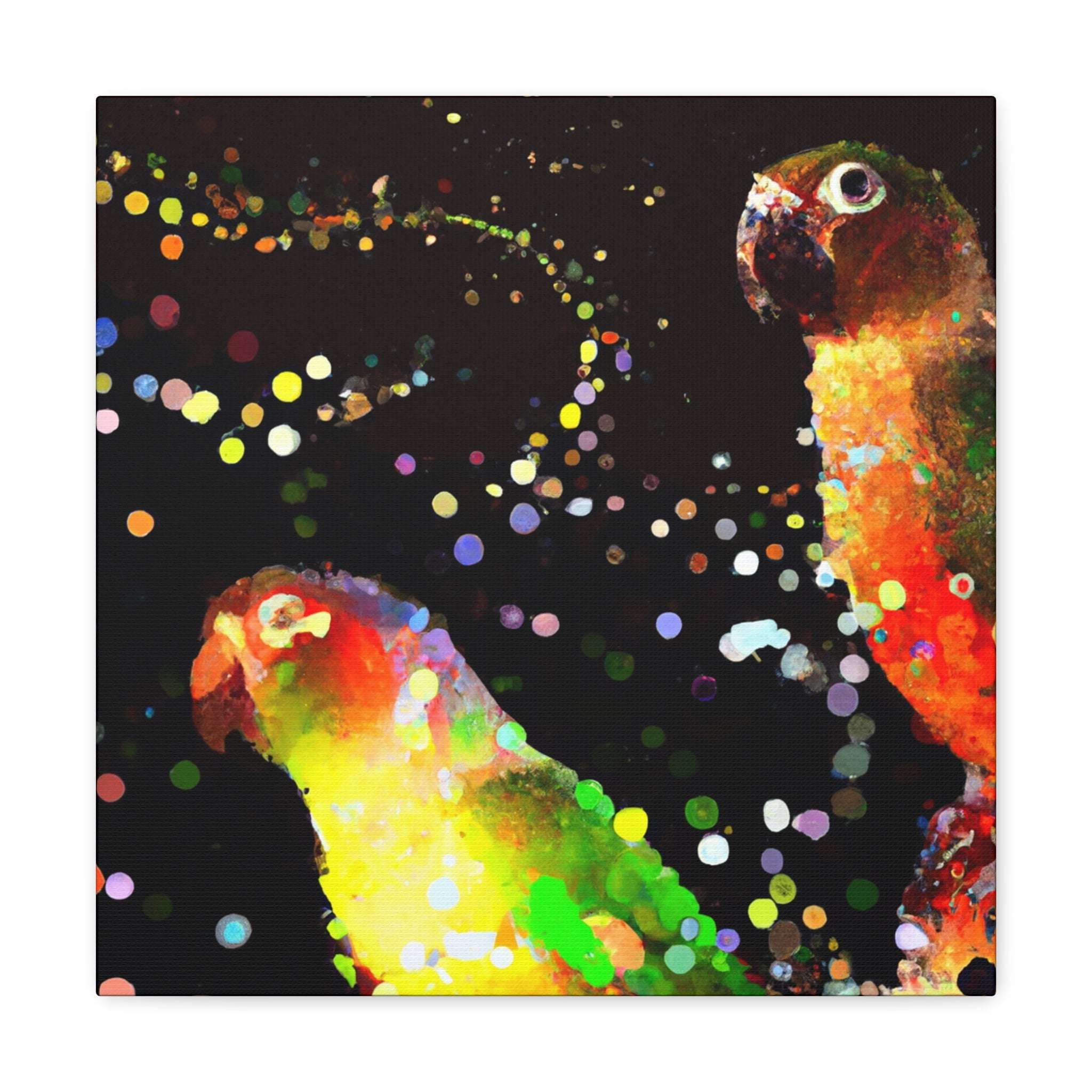 "Conures in Pointillism" - Canvas - Walmart.com