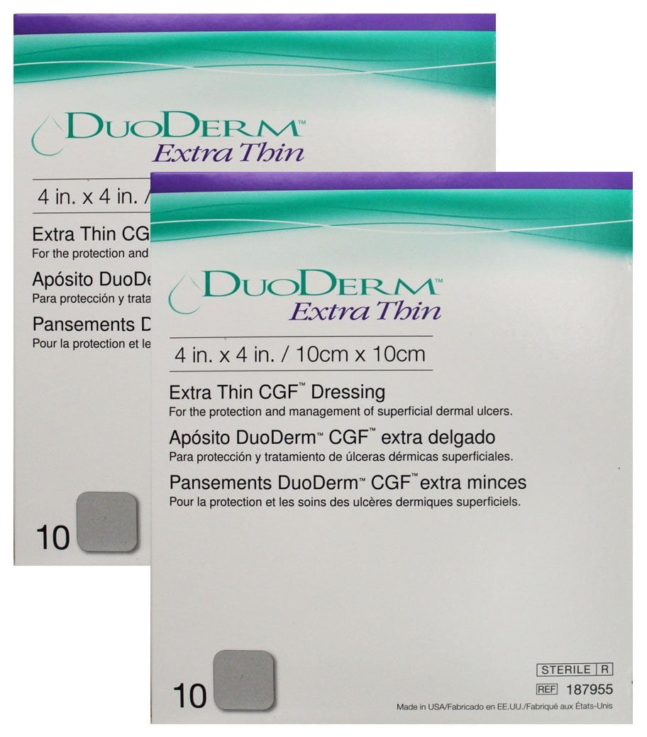 ConvaTec DuoDerm CGF 4" x 4" Control Gel Formula Dressing #187955 (2 ...