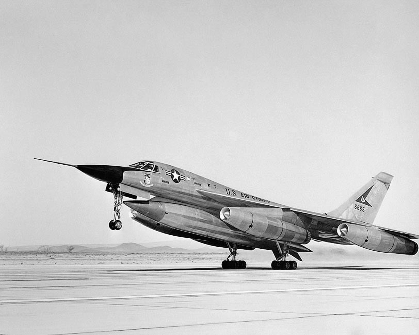 Convair B-58 Hustler Bomber Takeoff - 24x36 Inch Laminated Aviation ...