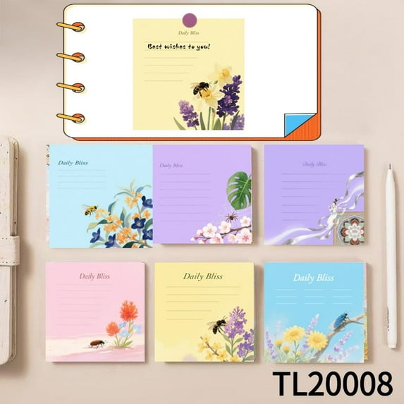 Convenience At Hand Daily Sticky Notes (3.54×3.54 inches),100-pack ...