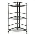 Convenience Concepts Small Office 3-Tier Corner Folding Metal Storage ...