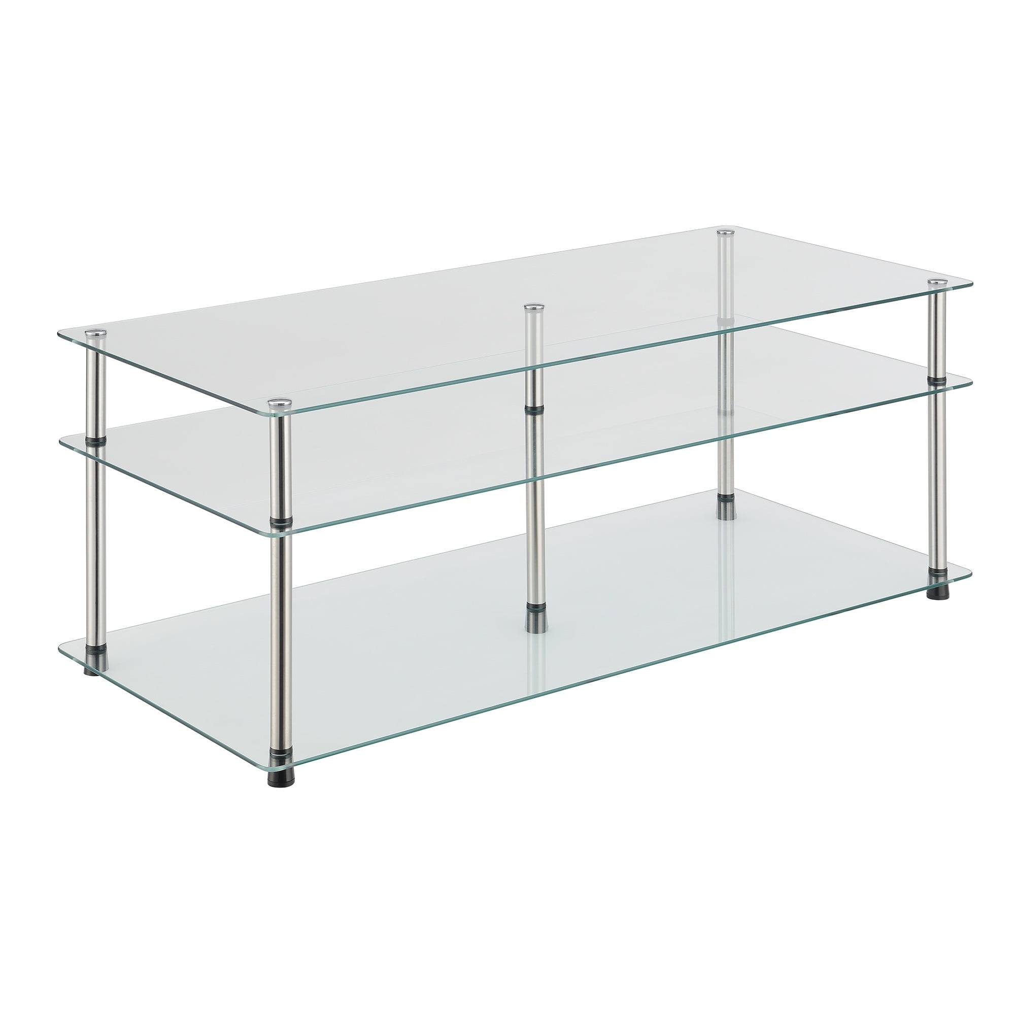 Designs2Go Classic Glass 3 Tier Coffee Table - Walmart.com