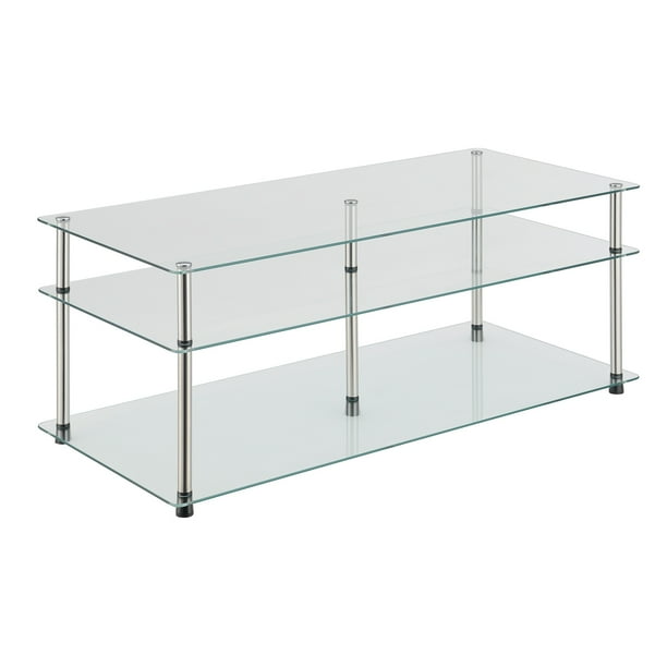 Designs2Go Classic Glass 3 Tier Coffee Table - Walmart.com