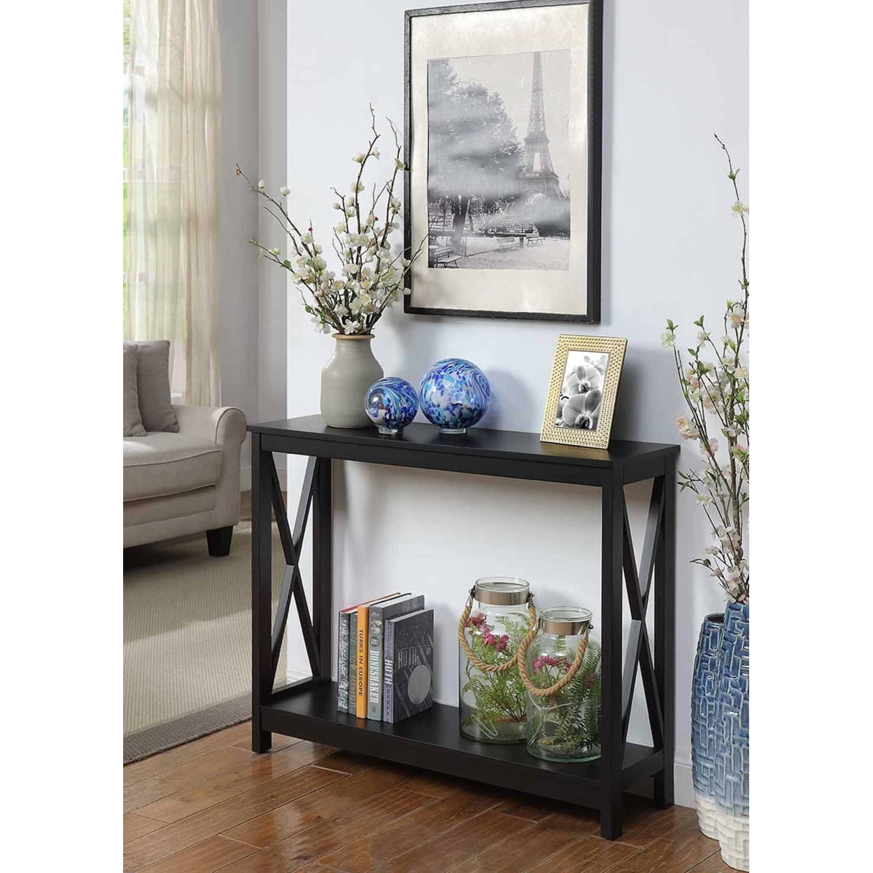 Convenience Concepts 31.50 inches Tall Oxford Console Table with Shelf ...