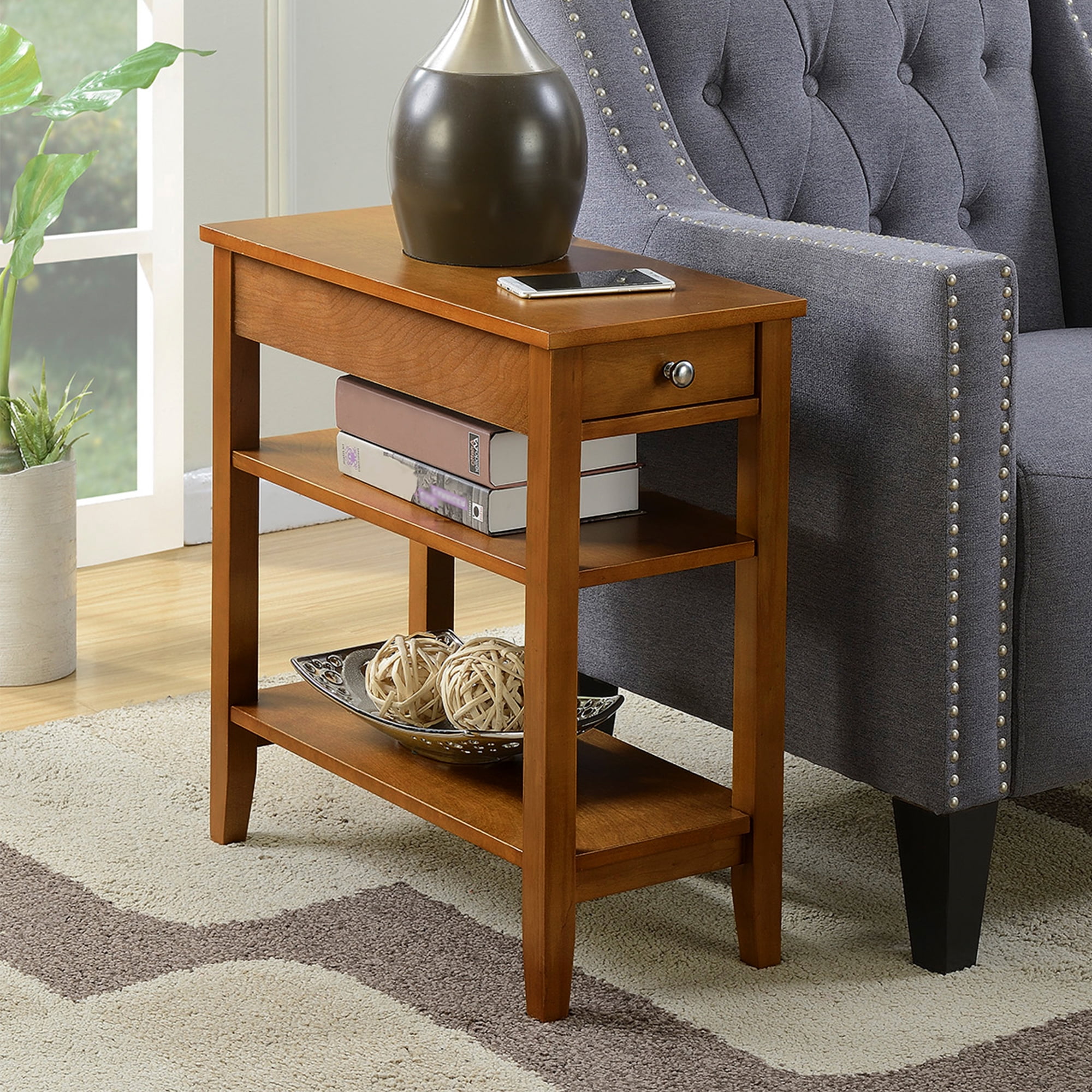 Convenience Concepts American Heritage 1 Drawer Chairside End Table ...