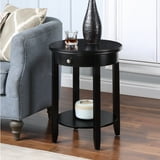 Convenience Concepts American Heritage Baldwin 1 Drawer End Table with Shelf, Black - Walmart.com