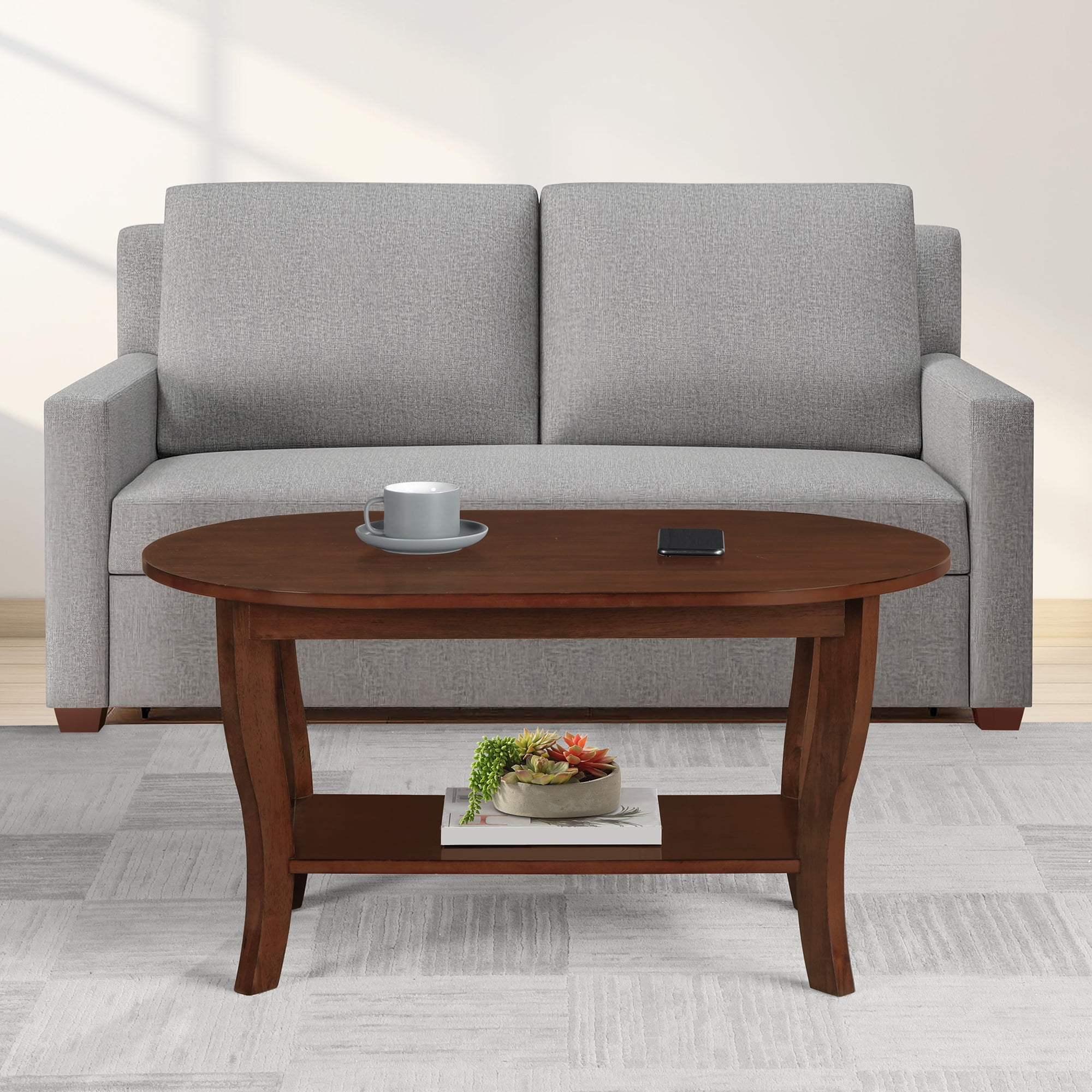 Convenience Concepts American Heritage Classic Oval Fiberboard Coffee ...