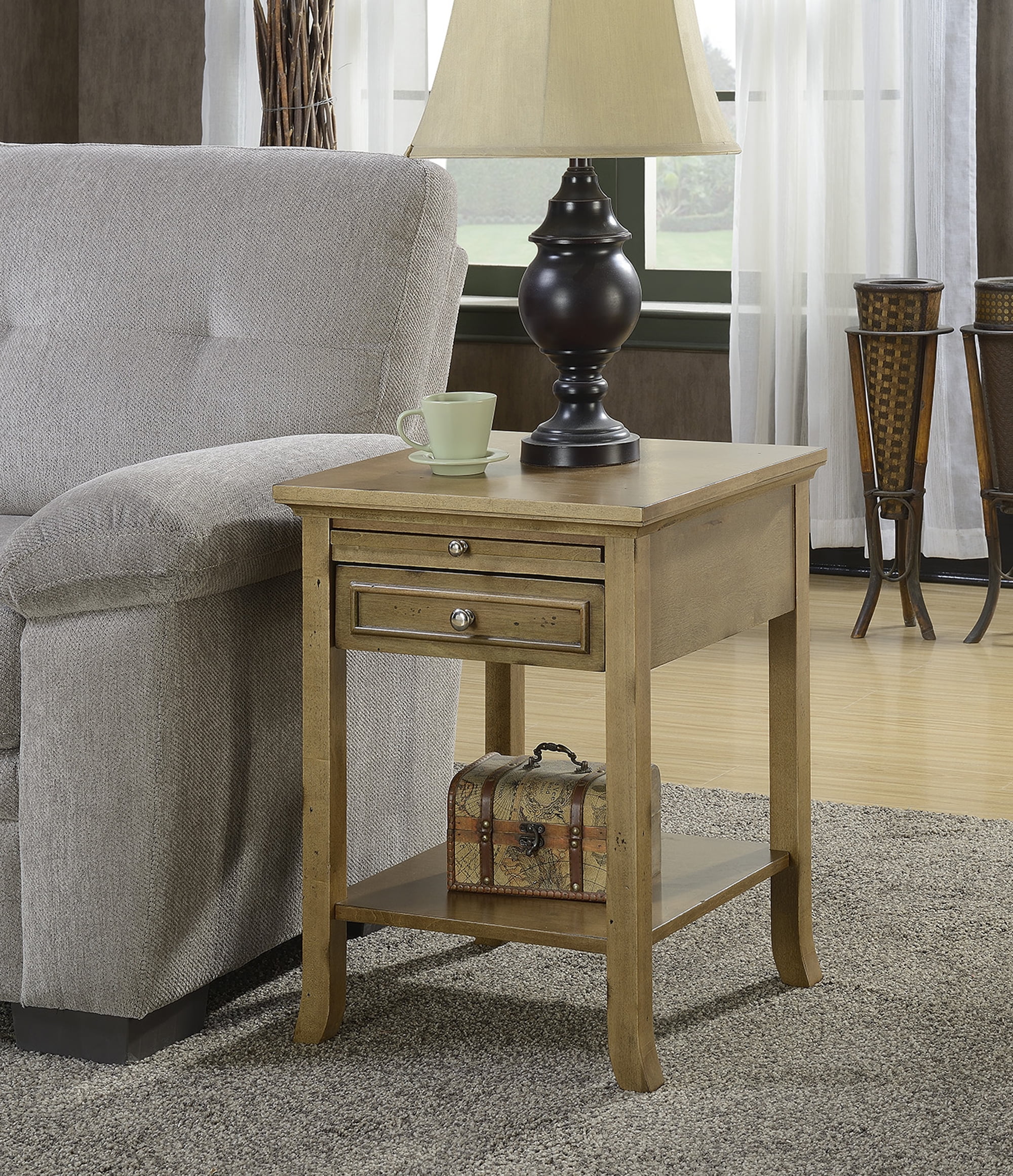 Convenience Concepts American Heritage Logan End Table with Drawer and ...