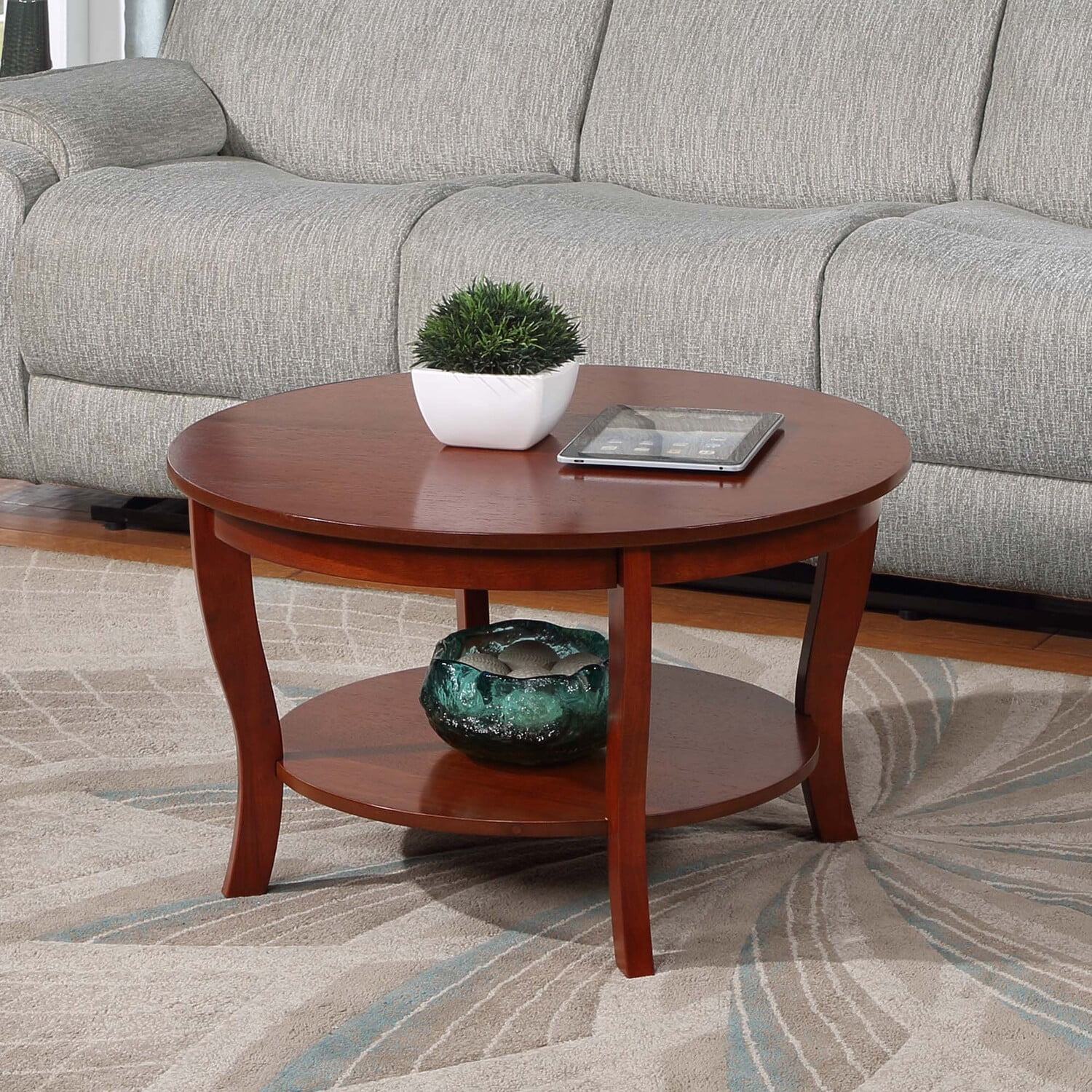 Convenience Concepts American Heritage Round MDF Coffee Table with ...