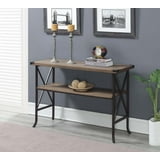 Convenience Concepts Brookline Console Table, Driftwood/Brown Frame - Walmart.com
